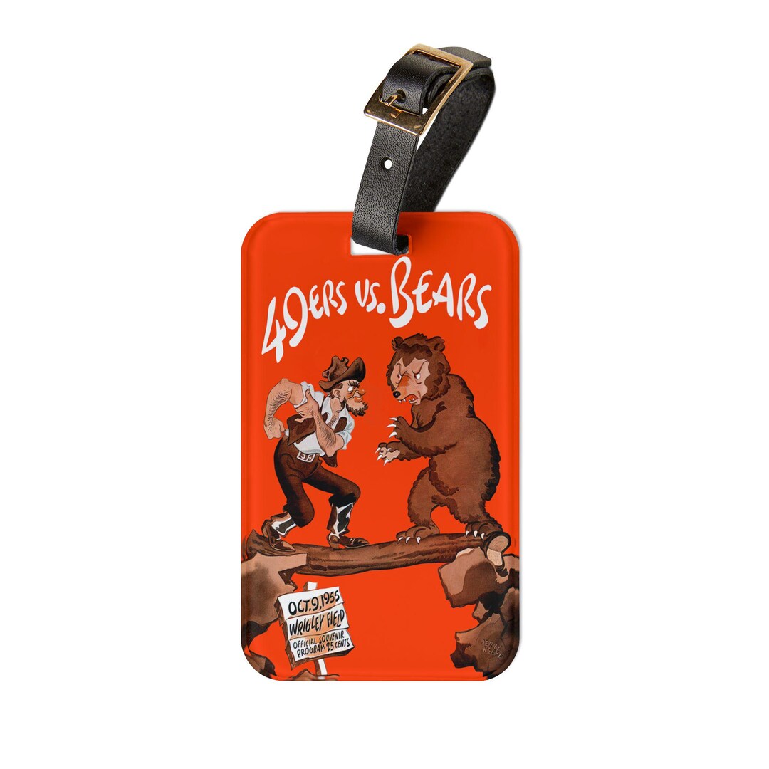 Vintage Sports Luggage Tag - 1955 49ers Vs. Bears Design, Travel ...