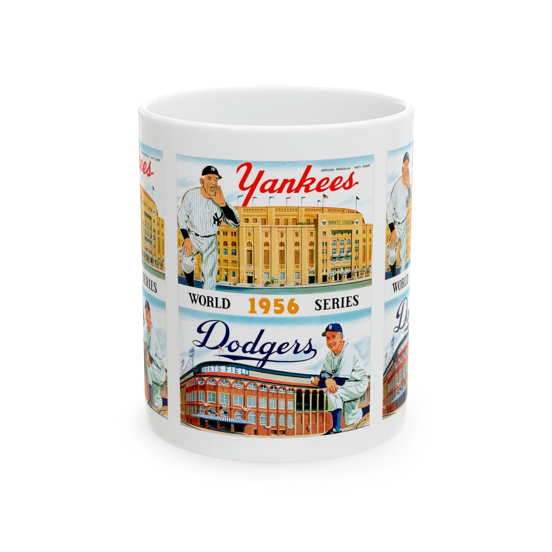 1956 Vintage Brooklyn Dodgers Vs New York Yankees Baseball World Series ...