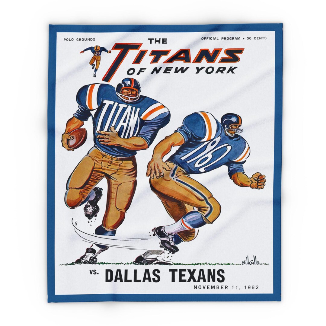 Fleece Blanket, 1962 New York Titans Football Dallas Texans Throw ...