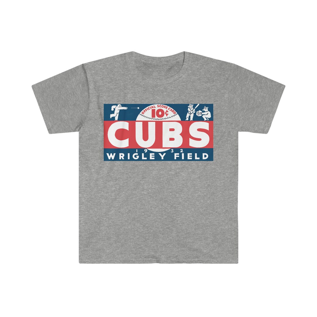1932 Vintage Cubs Baseball Scorecard - Softstyle T-shirt - Etsy