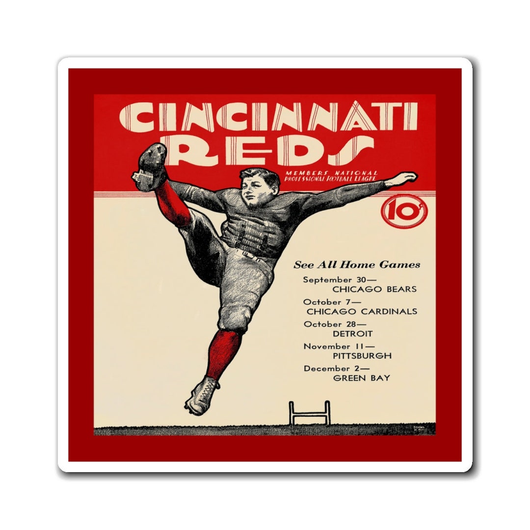 1934 Vintage Cincinnati Reds Football Schedule - Magnet - Etsy