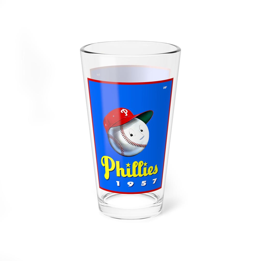 Mixing Glass, 16oz - 1957 Baseball Philadelphia Phillies Yearbook ...