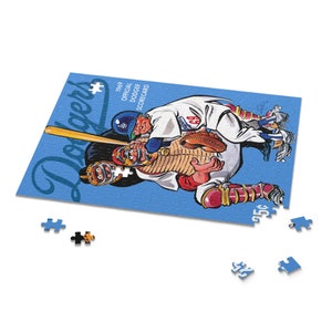 1969 Vintage Los Angeles Dodgers Baseball Program Cover - Puzzle - Etsy