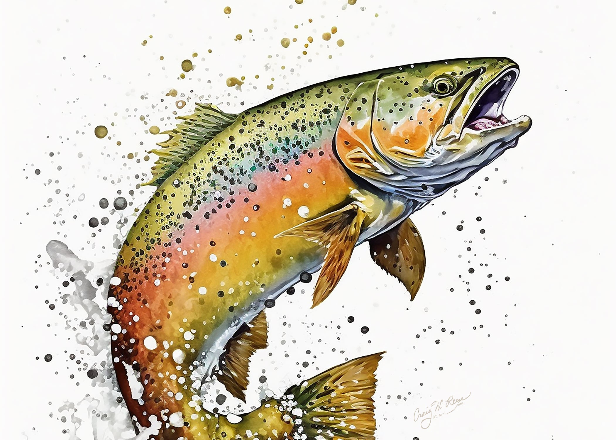 Greenback Cutthroat Trout / Instant Download / 5 Standard Sizes / Craig ...