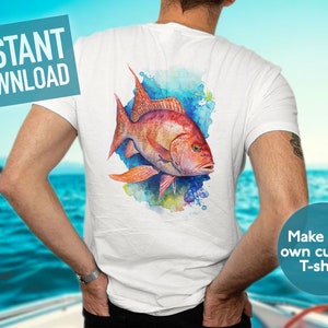 Red Snapper / Instant Download / 5 Standard Sizes / by Craig Reese - Etsy