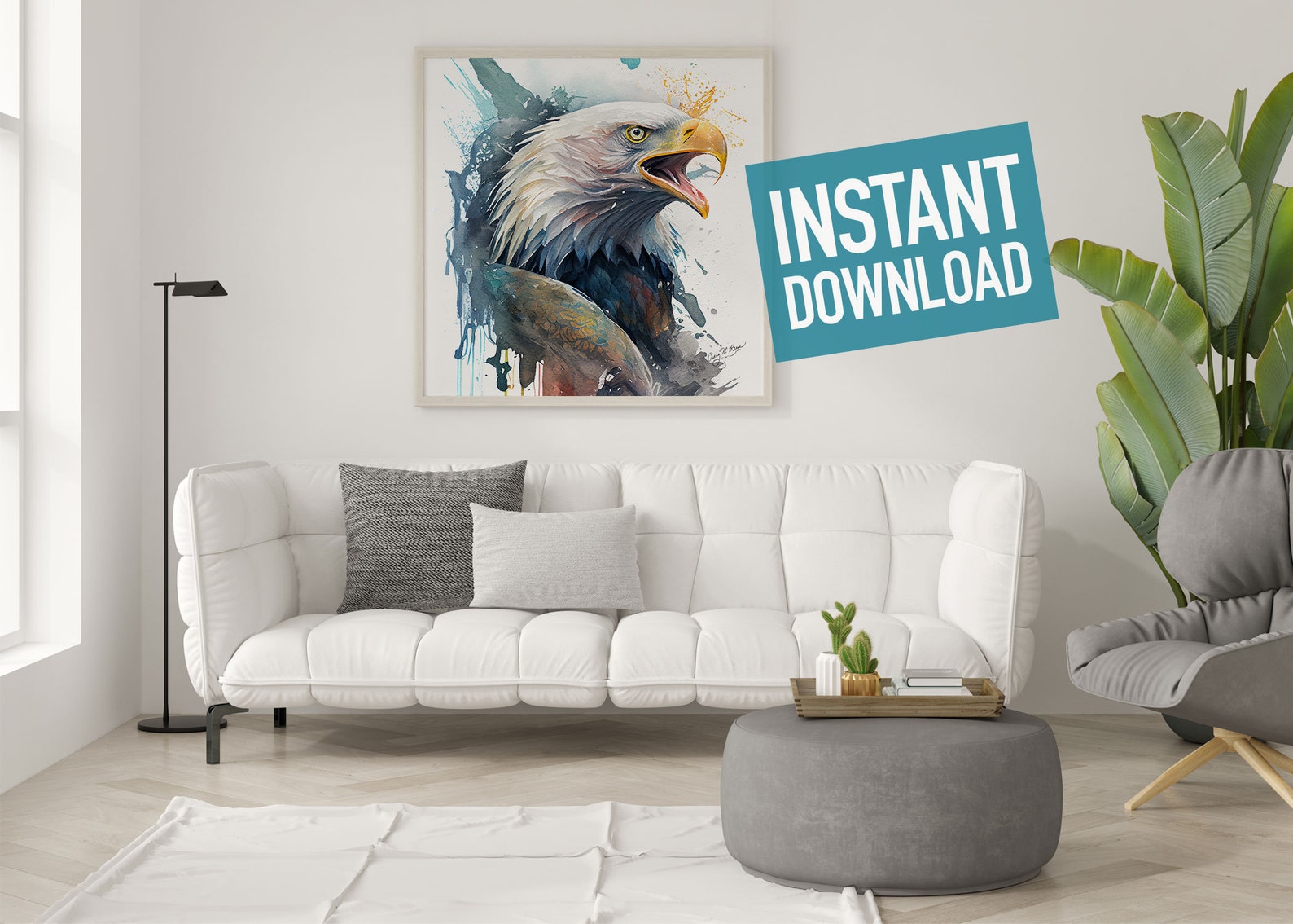 Bald Eagle Paint Splatter / 5 Standard Sizes / Instant - Etsy