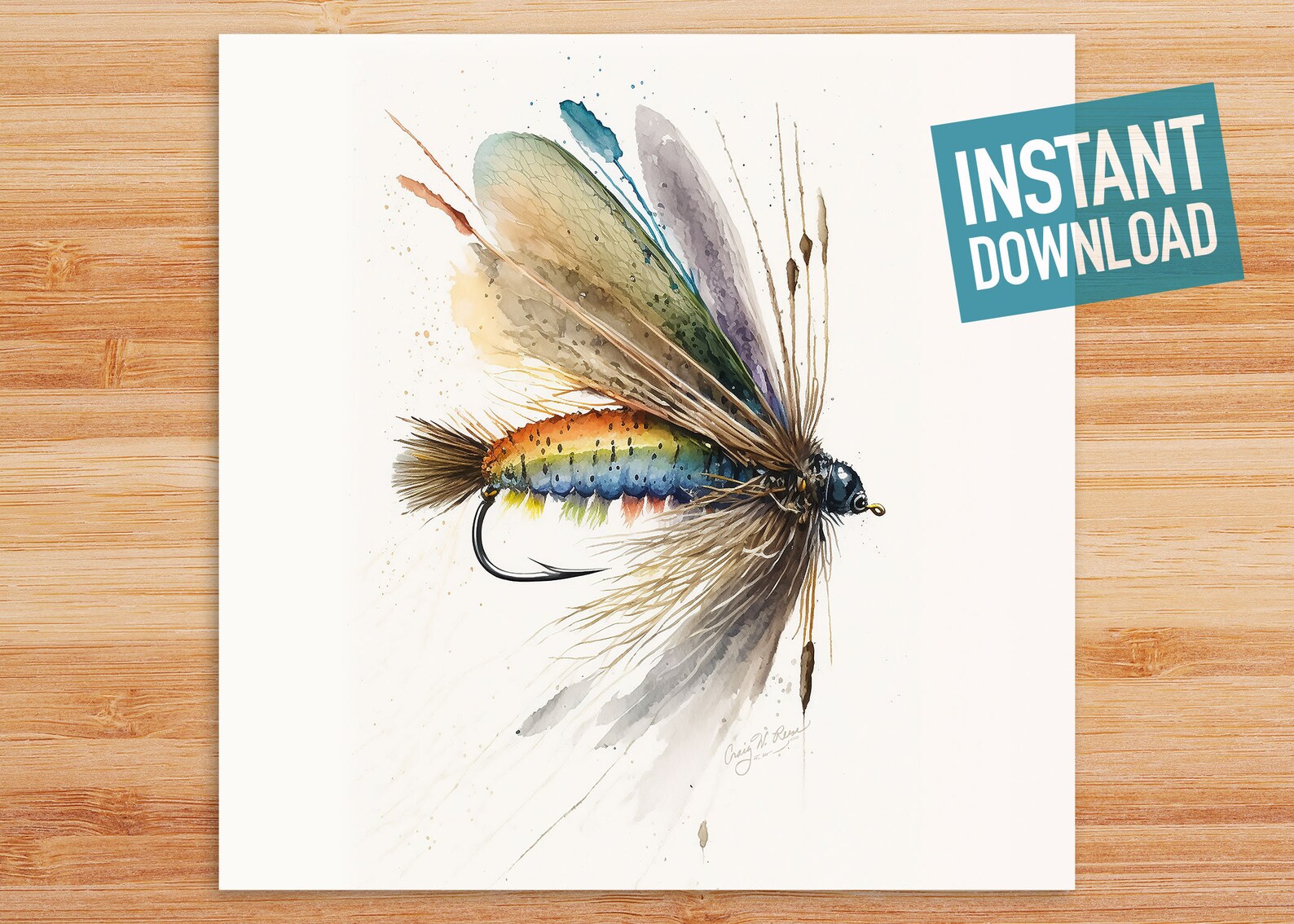 Hand Tied Trout Fishing Fly / 5 Standard Sizes / Instant Download / by ...