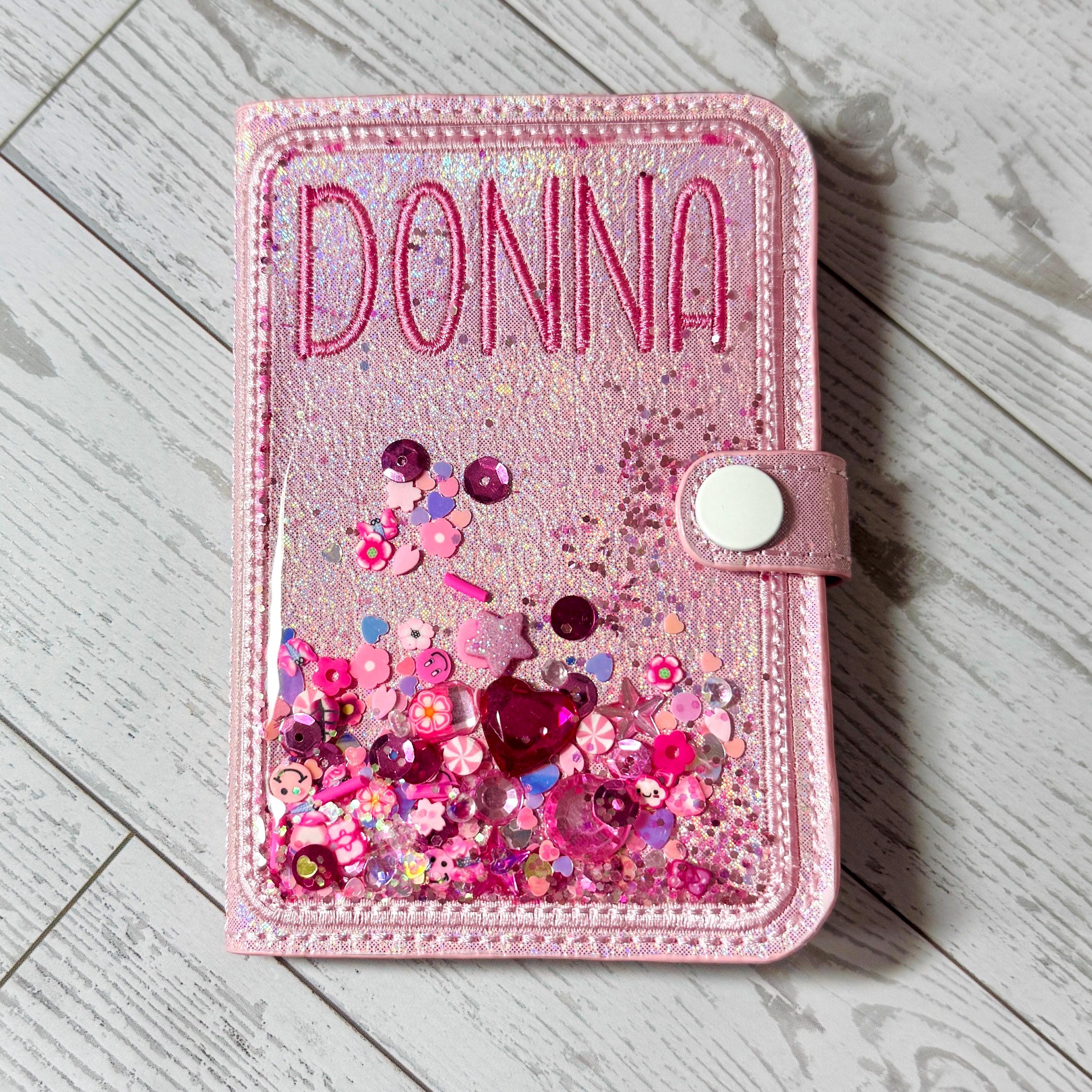 Personalized Glitter Shaker Mini Composition Notebook Holder With ...