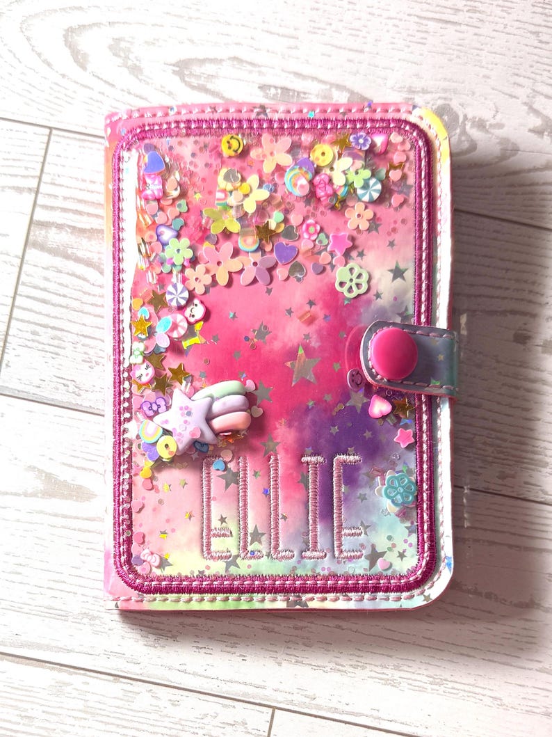 Personalized Glitter Shaker Mini Composition Notebook Holder With ...