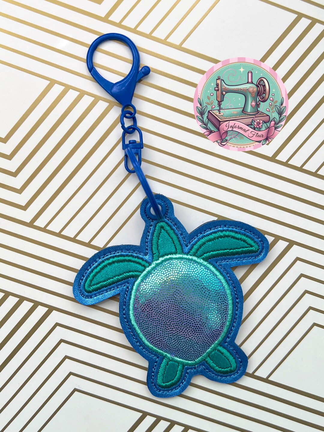 Sea Turtle Keychain Key Fob Bag Tag Charm - Etsy