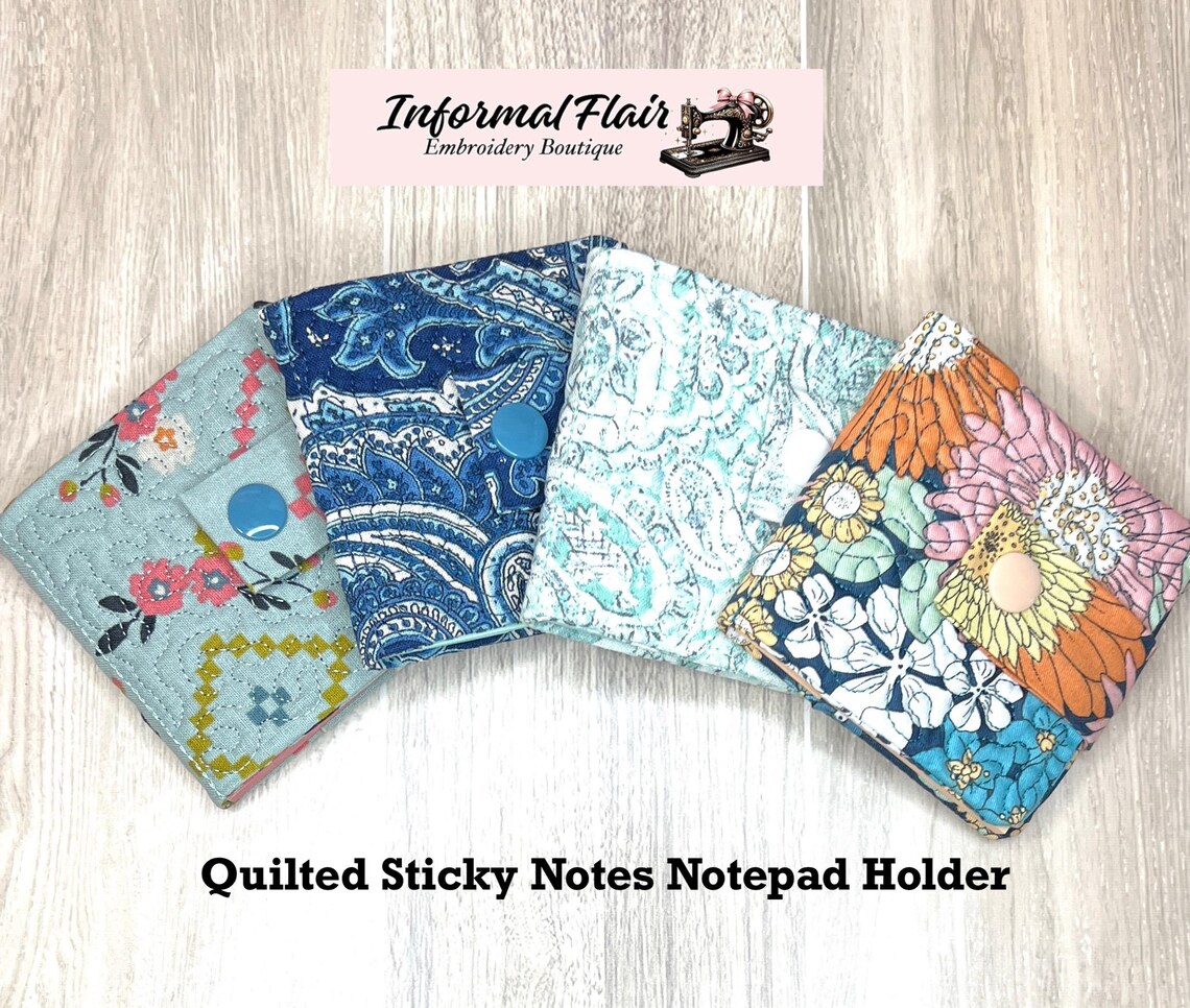 Quilted Sticky Notes Notepad Holder - Etsy