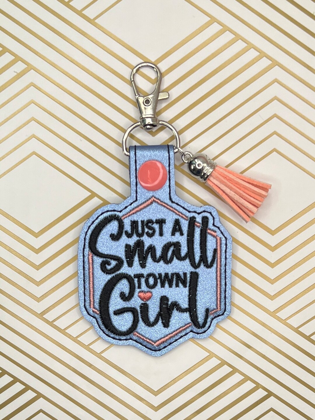 Just a Small Town Girl Keychain / Decorative Fob / Bag Tag Charm - Etsy