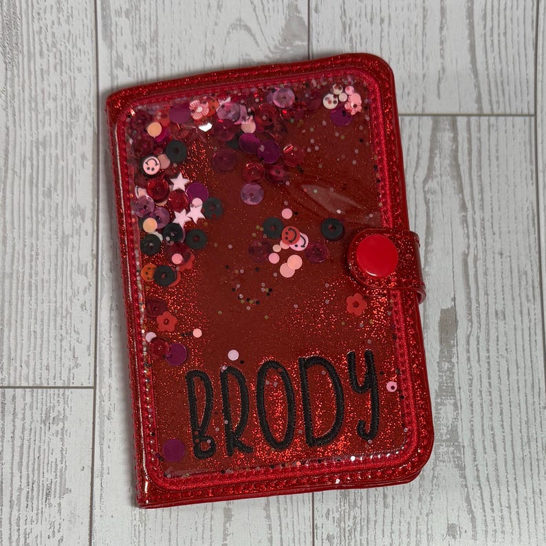 Personalized Glitter Shaker Mini Composition Notebook Holder With ...