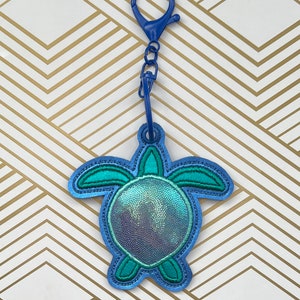 Sea Turtle Keychain Key Fob Bag Tag Charm - Etsy