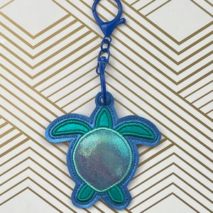 Sea Turtle Keychain Key Fob Bag Tag Charm - Etsy