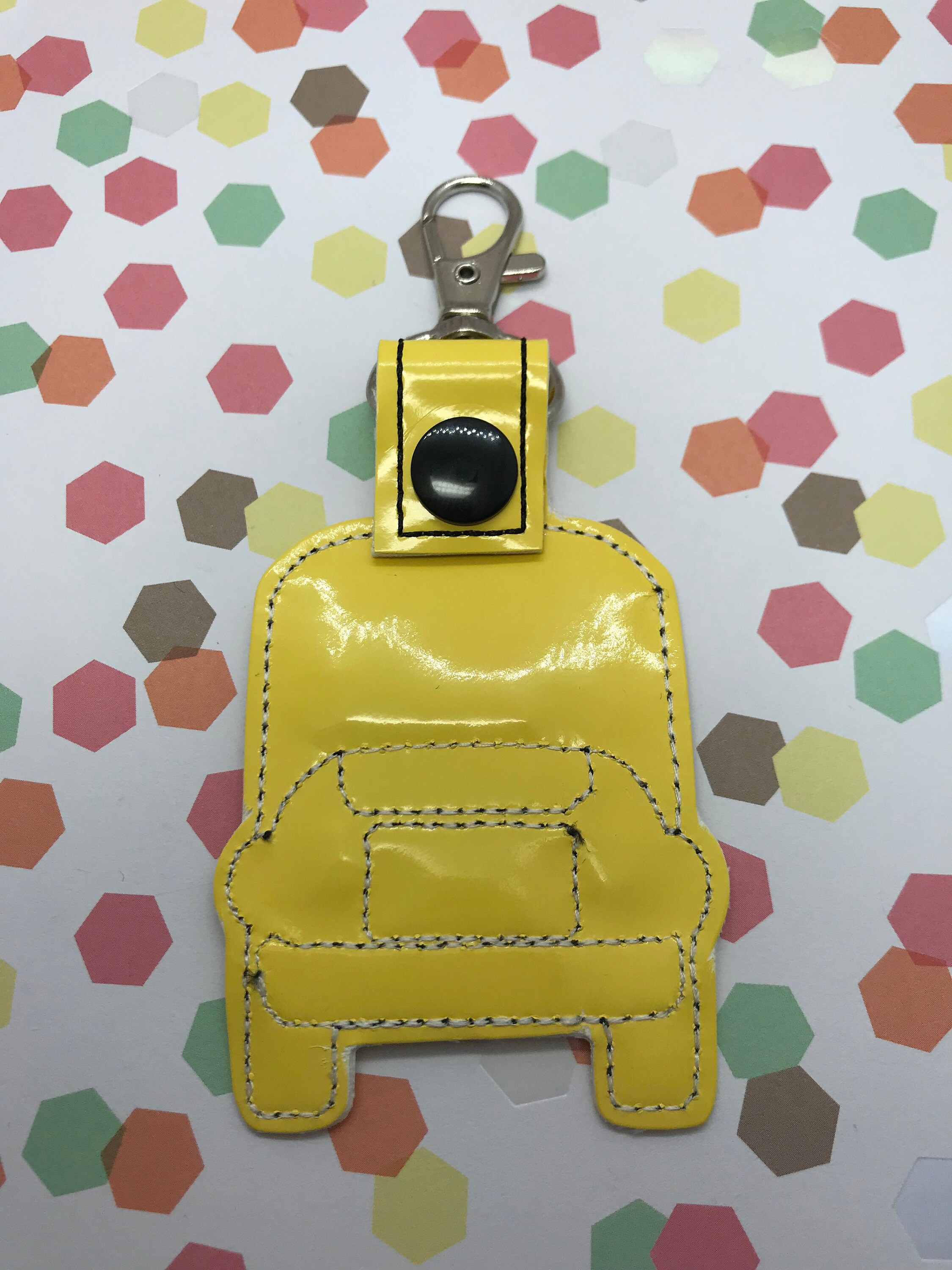 Personalized School Bus Snap-tab / Key Fob / Backpack Charm / | Etsy