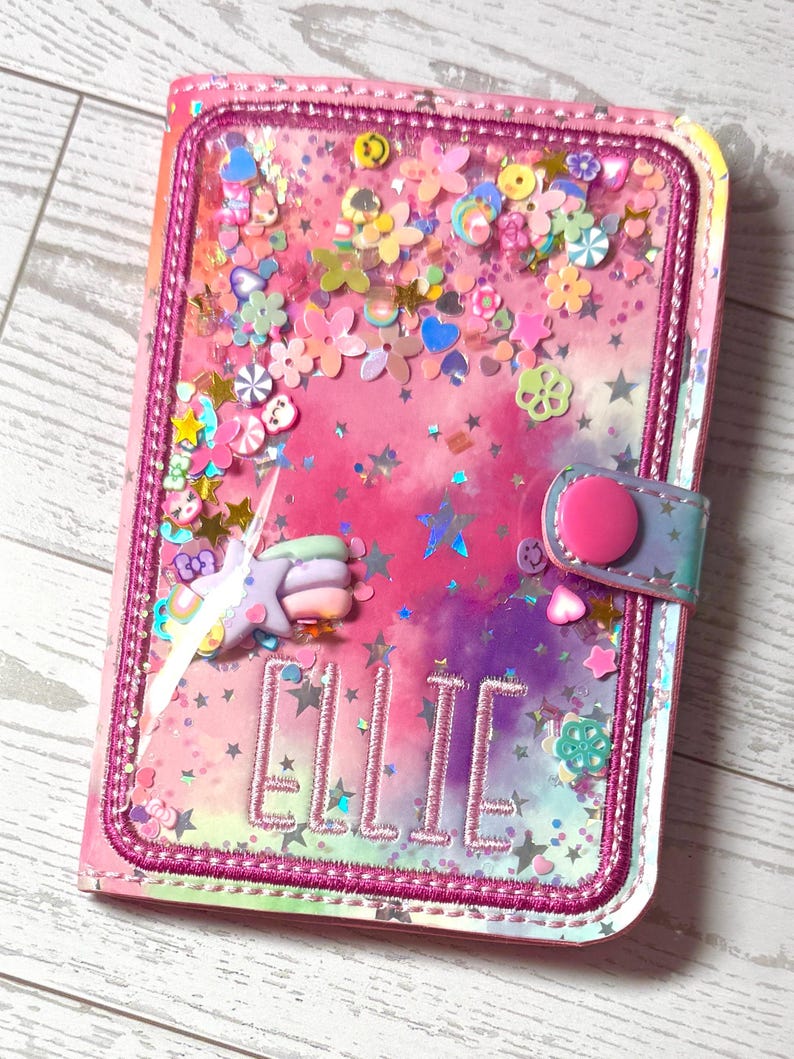 Personalized Glitter Shaker Mini Composition Notebook Holder With ...