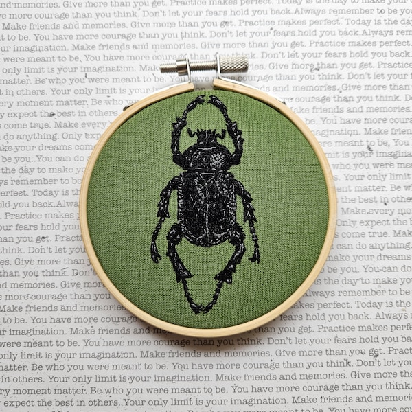 Beetle Embroidery - Etsy