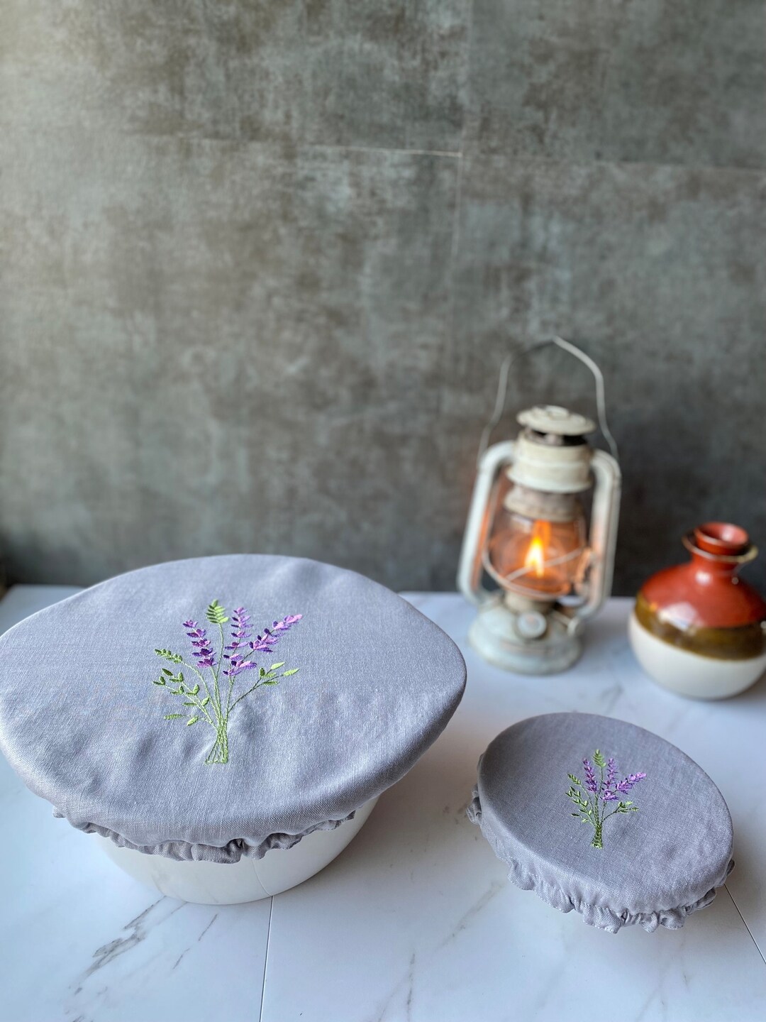 Linen Embroidered Kitchen Aide Bowl Cover,vintage Bowl Cover or Sour ...