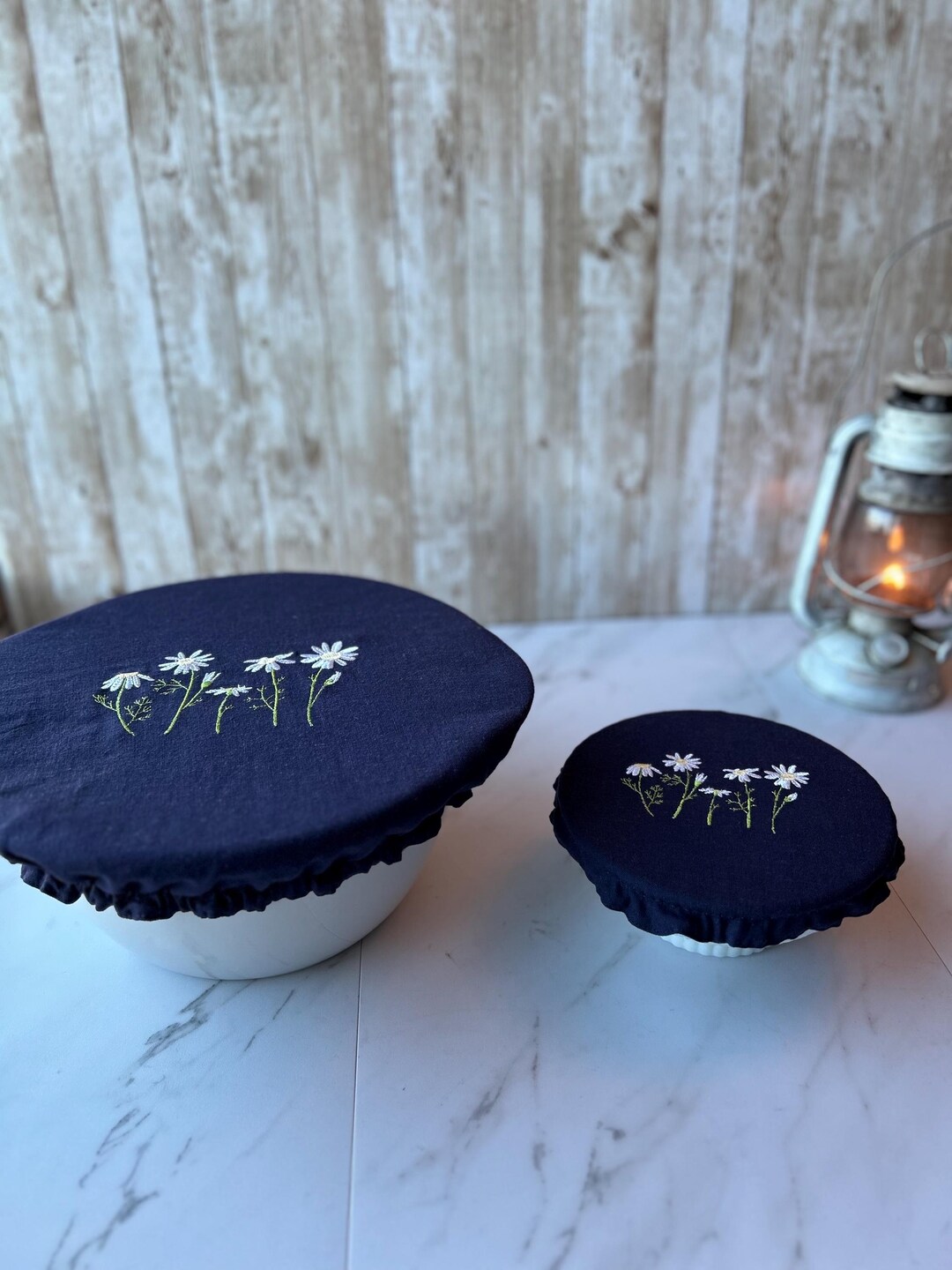 Linen Embroidered Reusable Bowl and Jar Covers You Choose Lining - Etsy