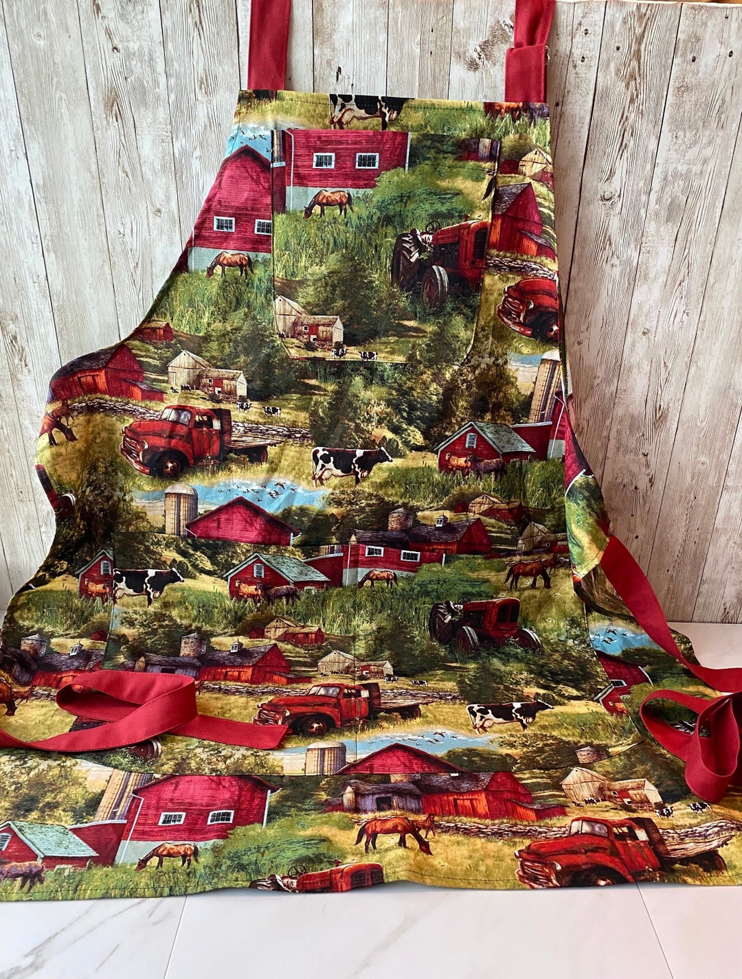 Farm Apron With Multiple Pockets - Etsy