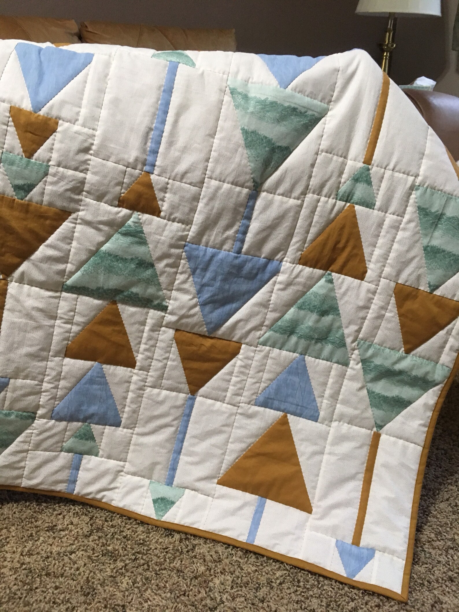 Nursery Triangle Arrows Directional Baby Quilt Hand Quilted - Etsy