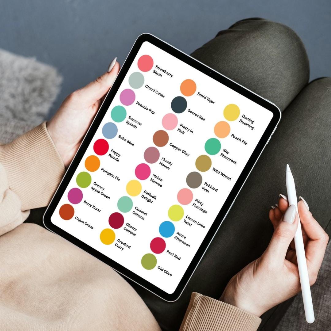 Stampin' Up! Color Labels: Current Colors & Swatches (digital Download ...