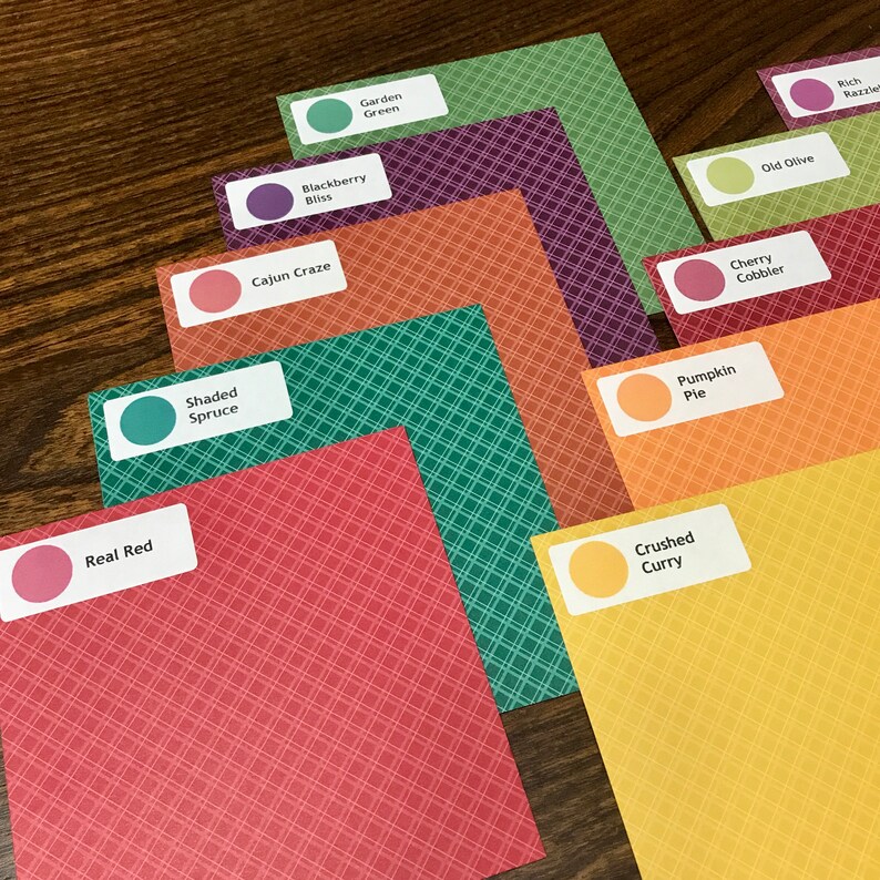 Stampin' Up! Color Labels: Current Colors & Swatches (digital Download ...