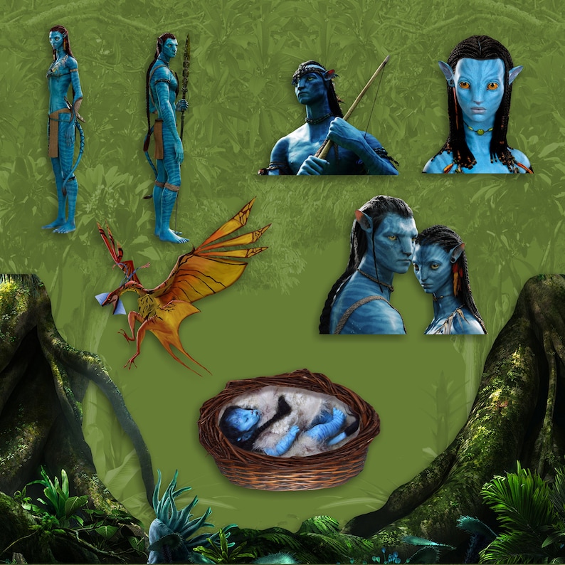 Avatar Digital Paper Pack With Clipart - Etsy