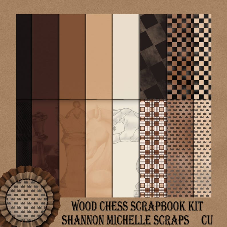 Chess Digital Scrapbook and Clipart Kit - Etsy
