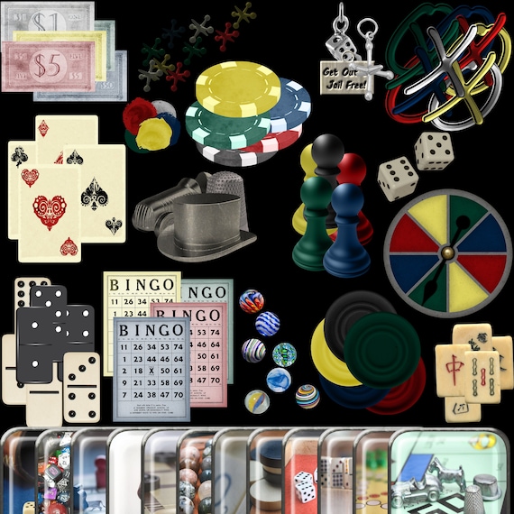 Game Night / Board Game/family Fun Digital Scrapbook Kit | Etsy