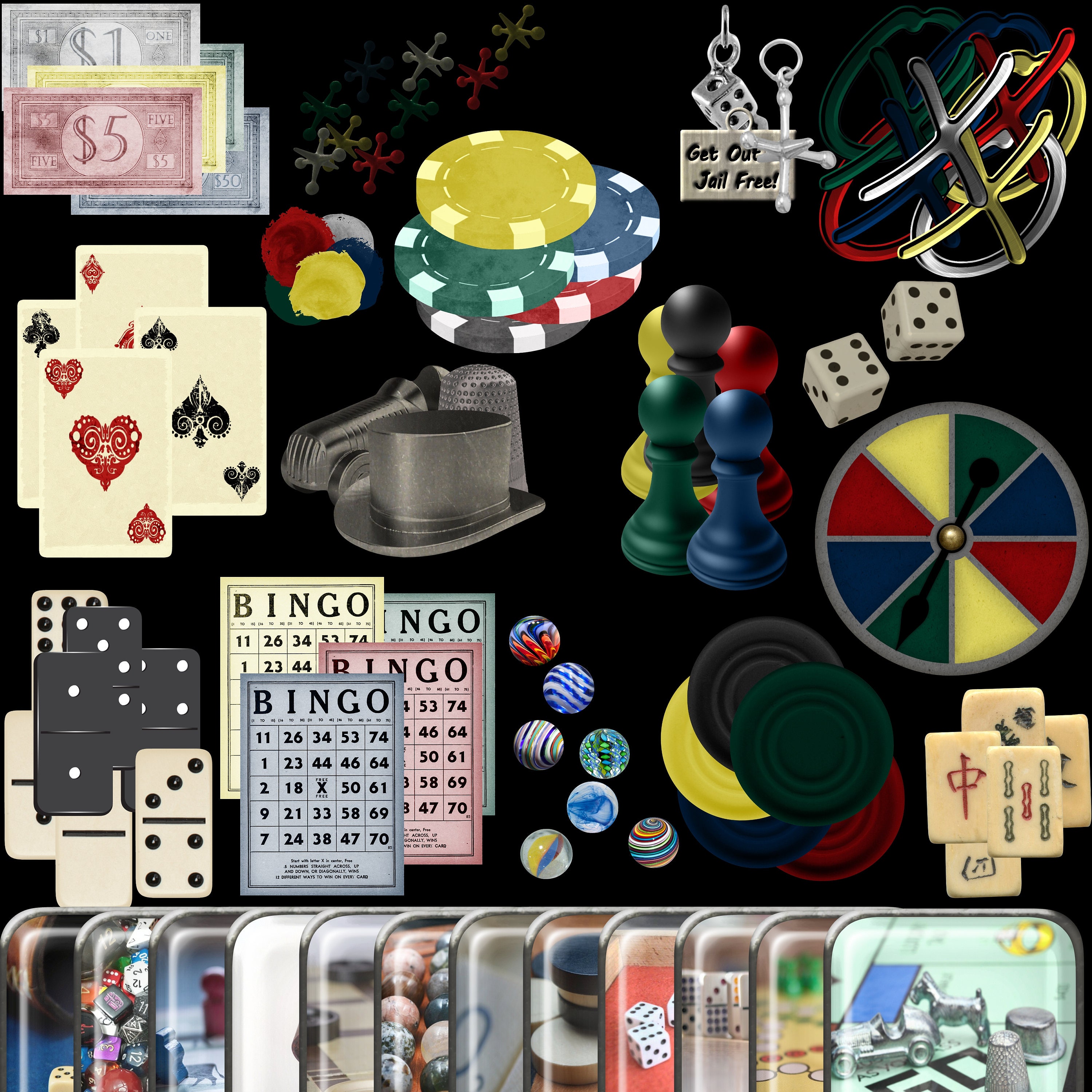 Game Night / Board Game/family Fun Digital Scrapbook Kit - Etsy