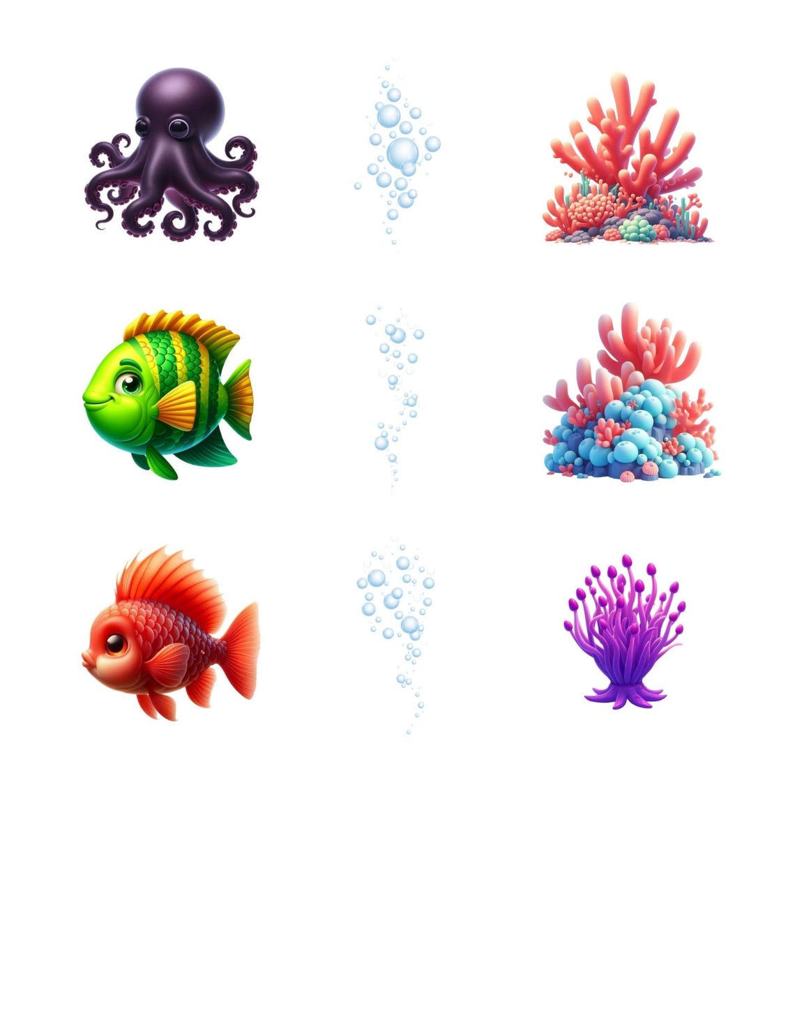 Rainbow Fish Collection With Emotional Fish Clipart - Etsy