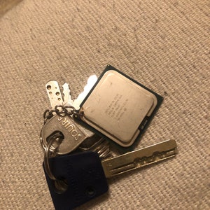 CPU Keyring, Processor Upcycled Computer Keychain, Christmas Gift ...