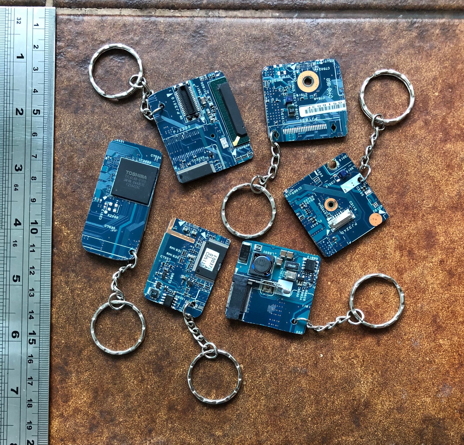 Upcycled Computer Keyring, Processor, RAM Keyring, Christmas Gift ...