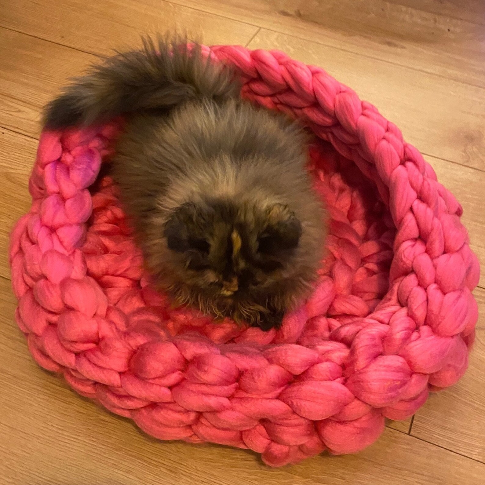 Handmade Cat Basket kitty Cocoon Super Chunky - Etsy