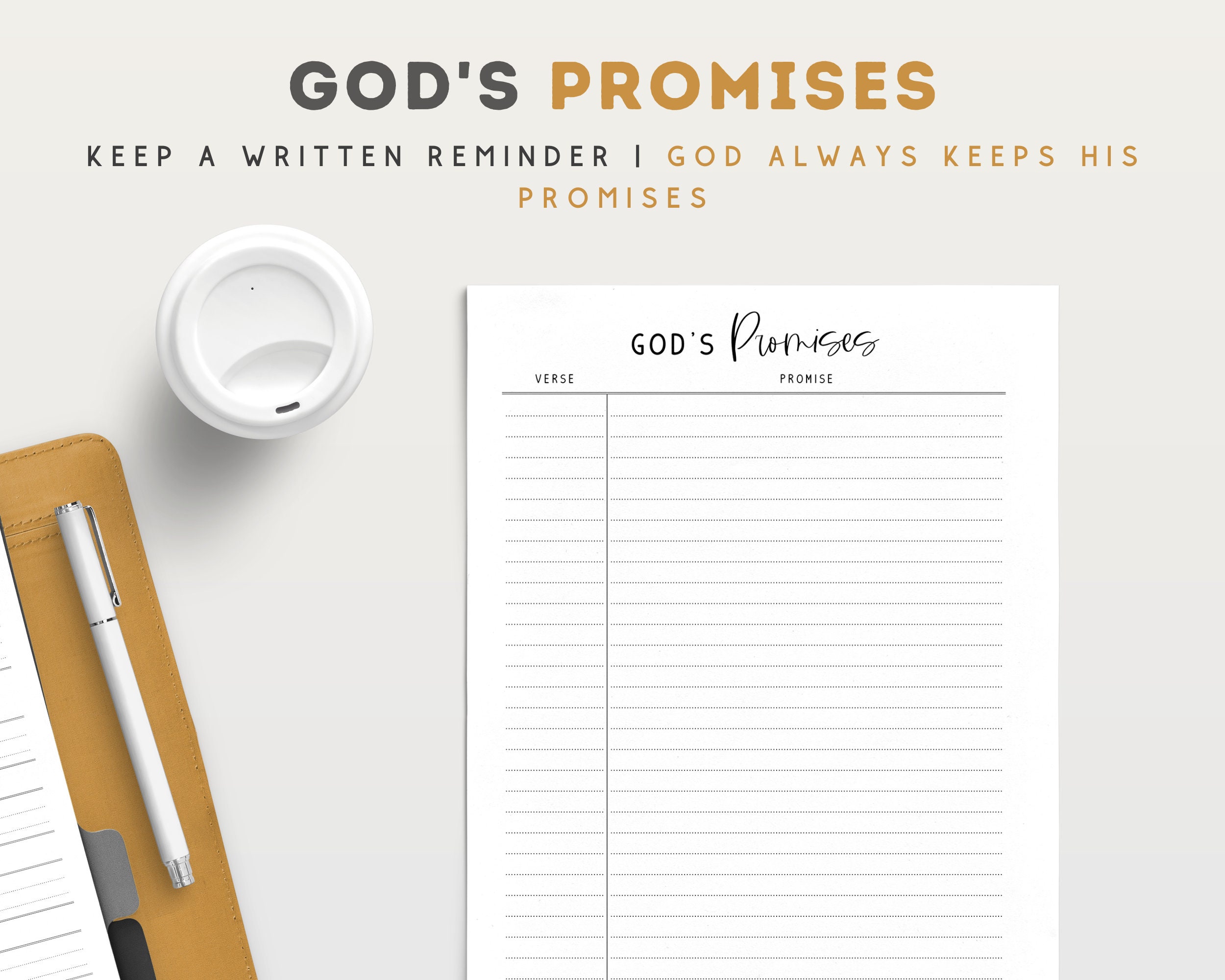 Faith Planner | Christian Planner Inserts, Devotional Journal Printable ...