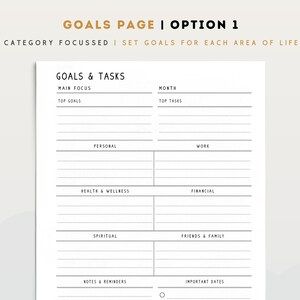 Monthly Calendar, Monthly Planner, Productivity Planner, Goal Tracker ...