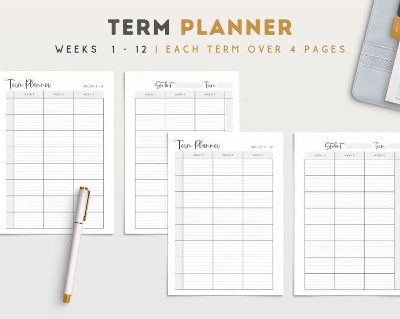 Academic Planner Printable 2024 - 2025 | Student Planner | College ...