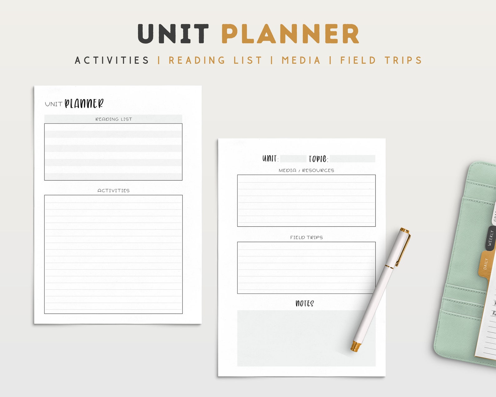Printable Homeschool Planner Bundle | Moms & Kids | Lesson Planning ...