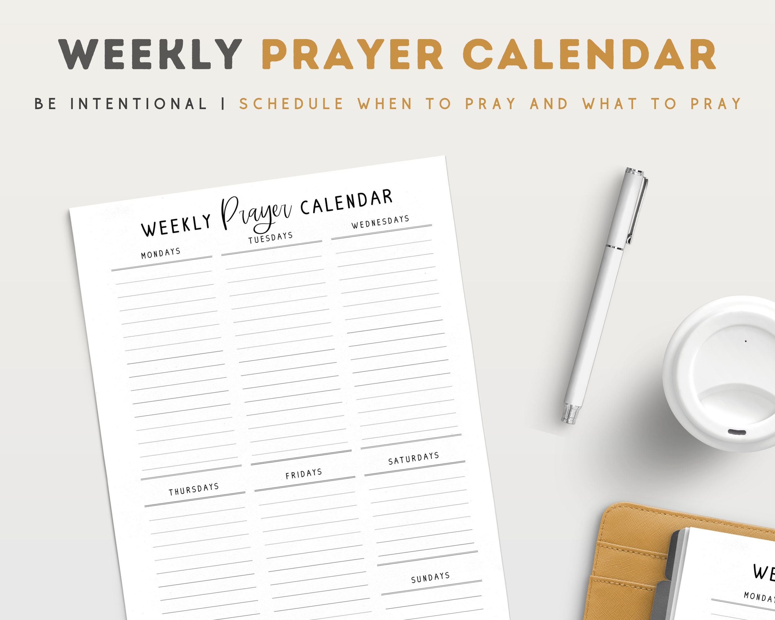 Faith Planner Christian Planner Inserts Devotional Journal - Etsy