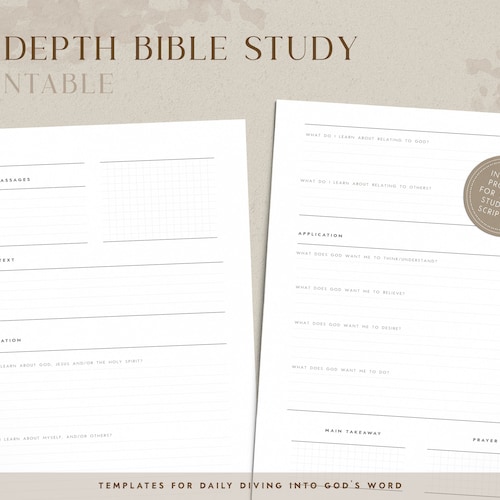 Bible Study Printable Template for Daily Devotional - Etsy