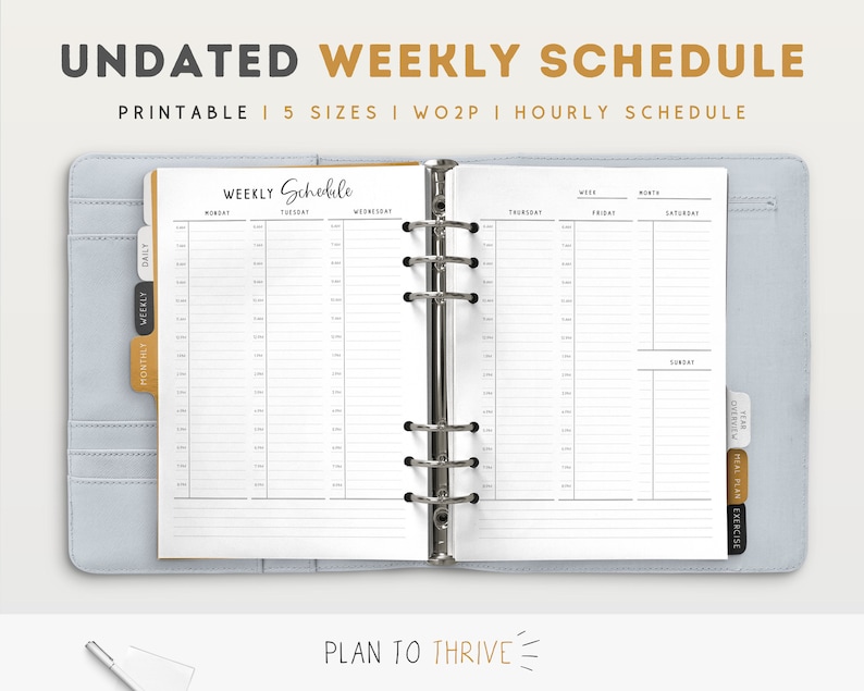 Weekly Timeslot Planner Page Appointment Planner Hourly - Etsy