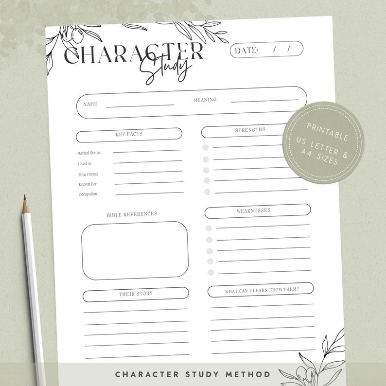 Bible Study Methods Printable Template Bundle | Verse Mapping | SOAP ...