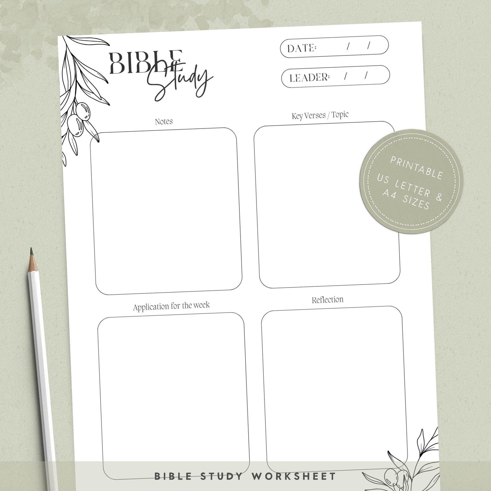 Bible Study Methods Printable Template Bundle | Verse Mapping | SOAP ...