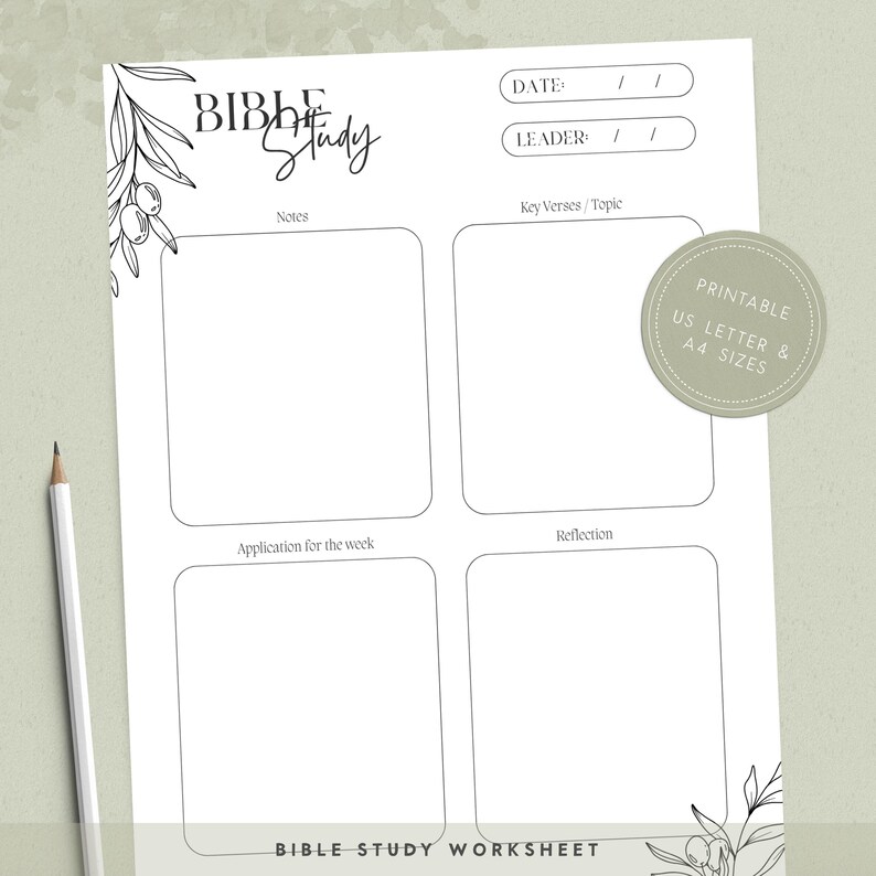 Bible Study Methods Printable Template Bundle | Verse Mapping | SOAP ...