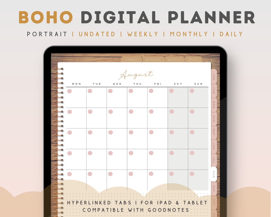 Boho Digital Life Planner for iPad Pro | Android | Goodnotes ...