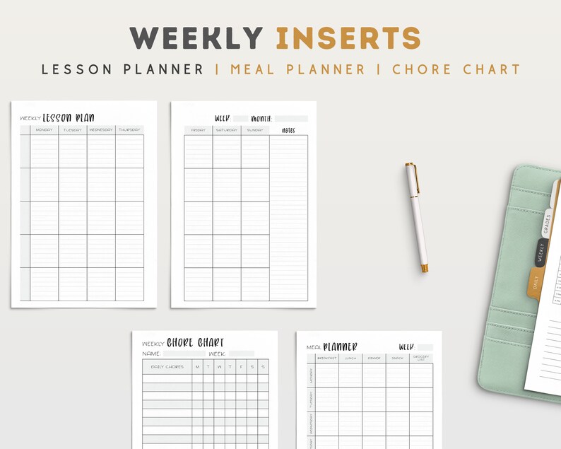 Printable Homeschool Planner Bundle | Moms & Kids | Lesson Planning ...