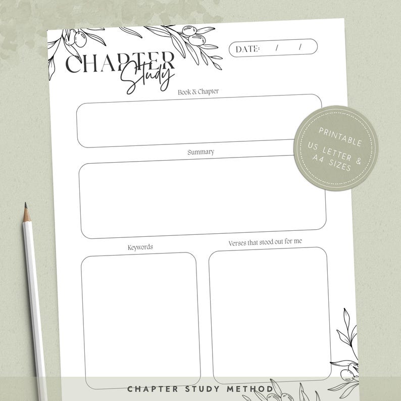 Bible Study Methods Printable Template Bundle | Verse Mapping | SOAP ...