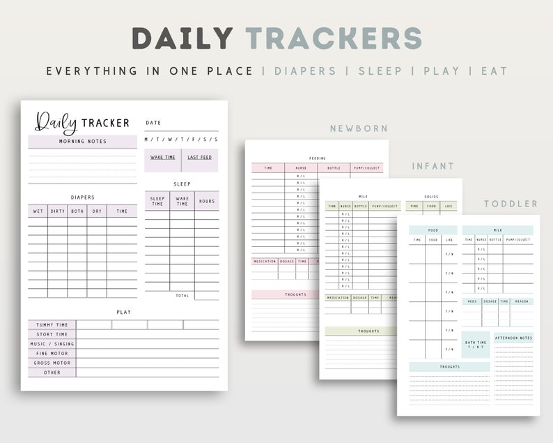 Baby Care Planner | Nanny Binder | Baby Tracker | Baby Care Log ...